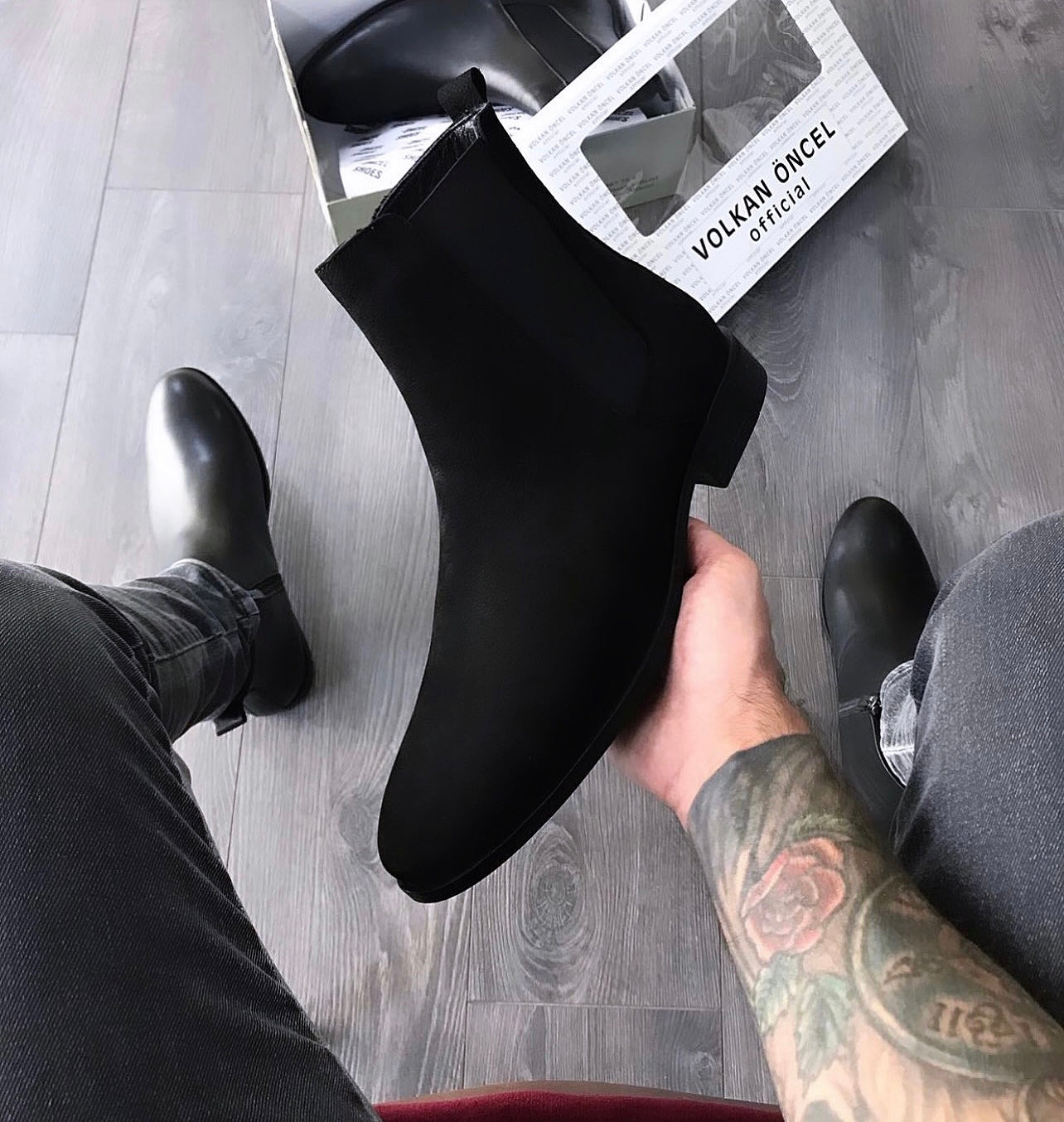 CHELSEA SİYAH MAT AYAĞI VE BİLEĞİ SARAN ÖZEL SERİ – Öncel Shoes